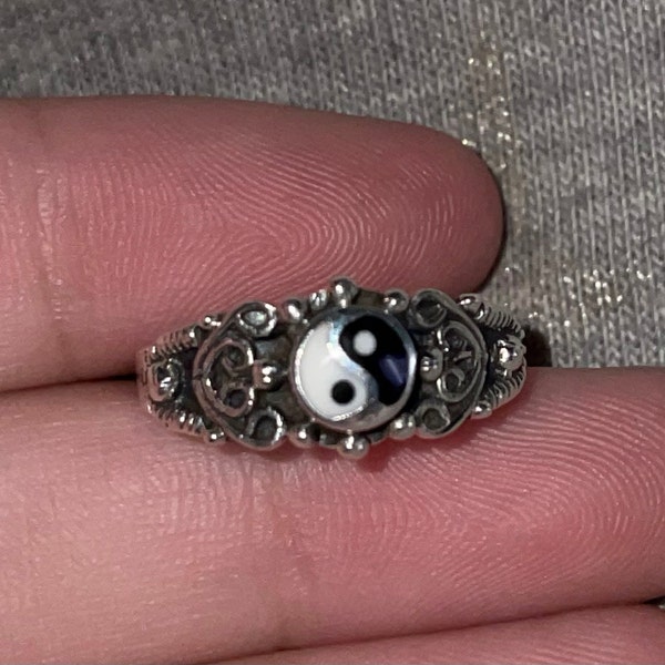 Yin Yang Ring 925 Sterling Silver Chinese Ying Yang - Etsy