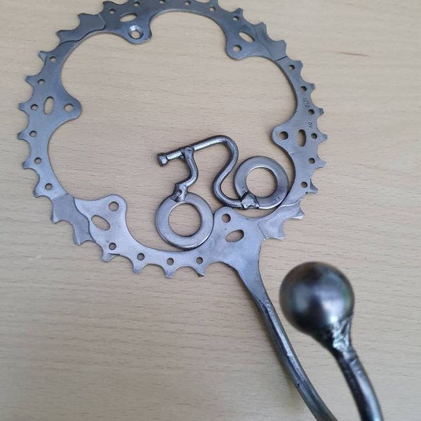 Cycle Helmet Hanger, Hat Hook, Coat Hook, Cyclist, Welded Cycle Art ...