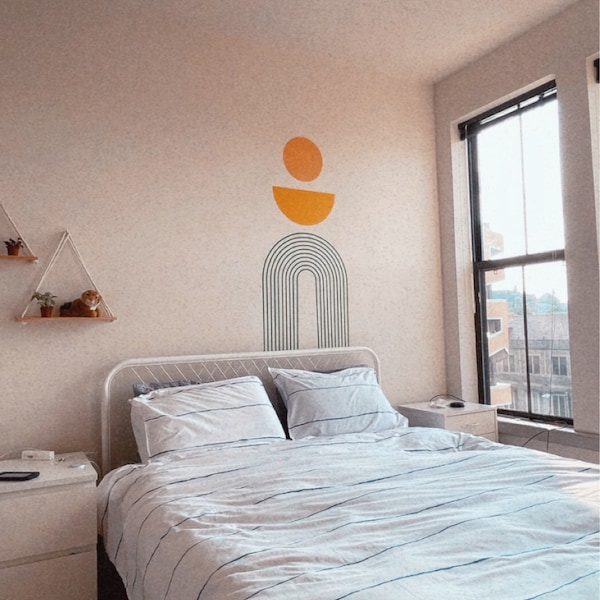 Boho Colorblock Wall Decals - Removable Wall Stickers, Abstract Modern ...