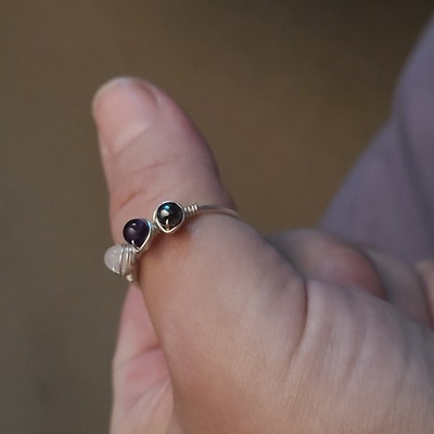 Adjustable Crystal Twist Ring Crystal Jewelry Wire Wrapped - Etsy