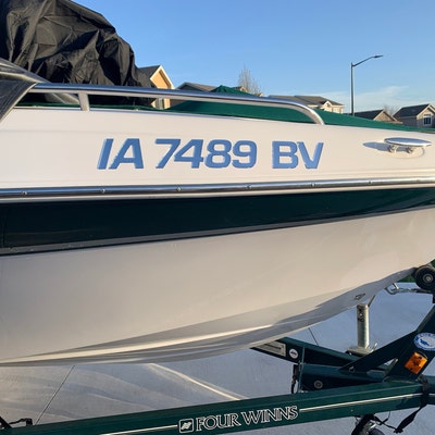 Brushed Chrome Boat Registration Numbers and Letters Sport - Etsy