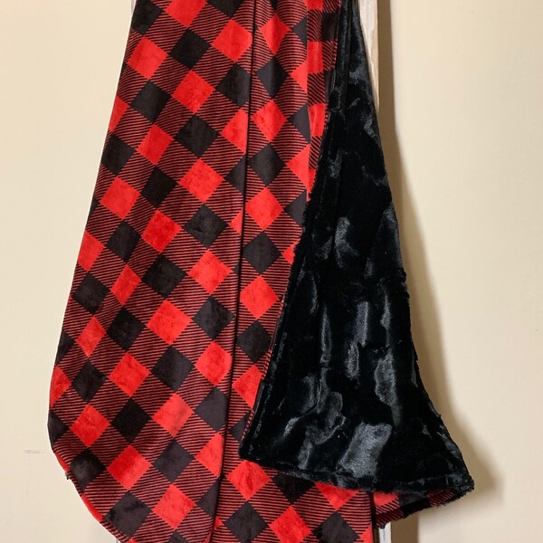 Buffalo Check Cuddle Scarlet & Black MINKY From Shannon Fabrics 3mm - Etsy