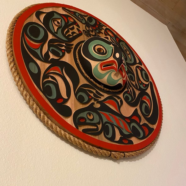 First Nations Eagle Design wrap Ring 14k Gold and Sterling by Joe ...