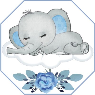 Elephant Boy Clip Art, Watercolor. Watercolor Baby Peanut Clipart, Blue ...