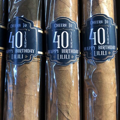 Custom Birthday Cigar Labels, Custom Milestone Cigar Labels, 30th, 40th ...