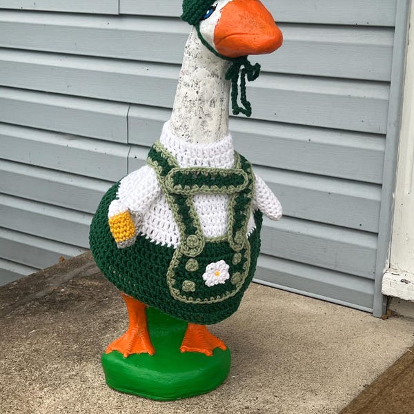 Cowgirl Goose Geese Outfit Crochet Lawn Goose Clothes Outdoor Garden ...