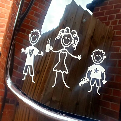 MY CAR STICK_FAMILY Car Window Bumper Vinyl Decal Sticker, Any Colour ...