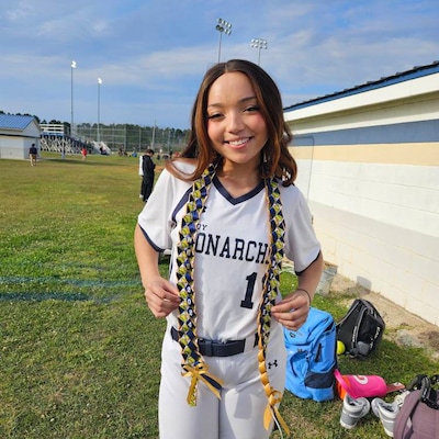 Baseball Ribbon Lei/graduation Leis/senior Night/sport Night/graduation ...