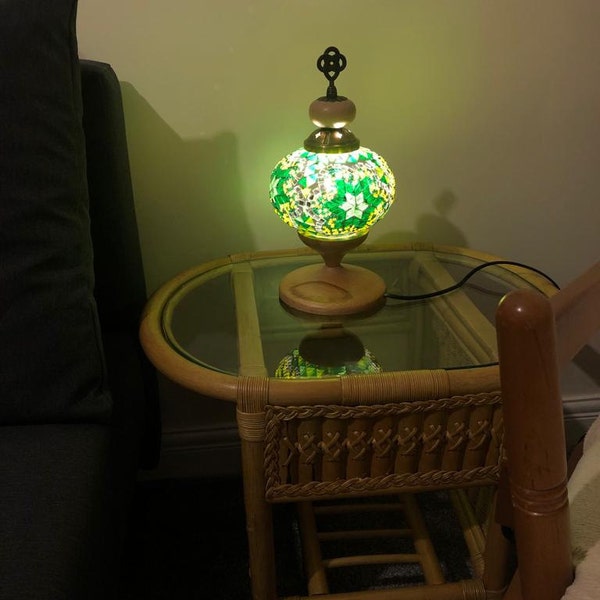 Mosaic Moon Lamp - Etsy