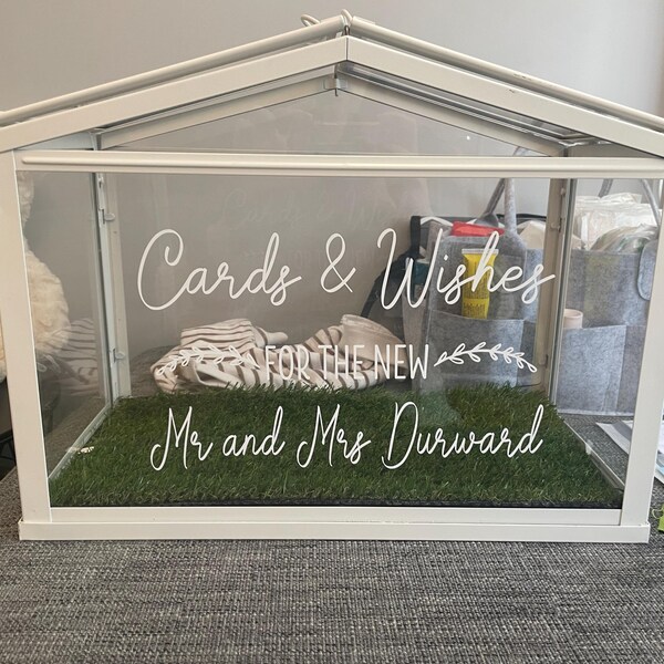 Card Vinyl Decal, Wedding Post Box Vinyl, Ikea Greenhouse, Vinyl for ...