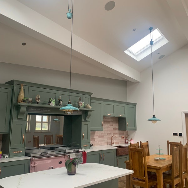 Brass Pulley Pendant Light Counterweight Light Rise and Fall Pendant ...