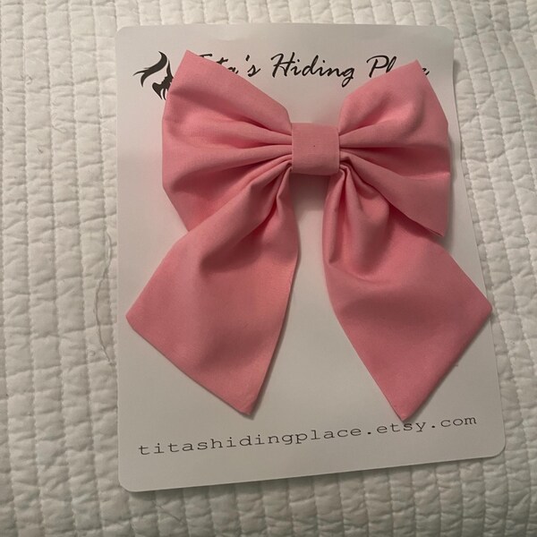 Pink Large Bows, Large Bows for Girls, Pink Hair Bow, Large Bows, Pink ...