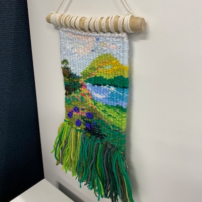 Handmade Tapestry Majestic Mountains Wall Decor Weaving Landscape Wall ...