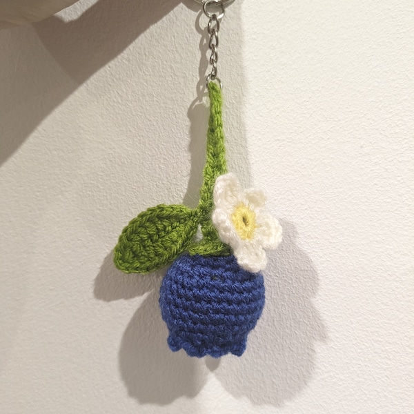 Blueberry Keychain Crochet Pattern PDF. Cute Amigurumi Key Holder ...