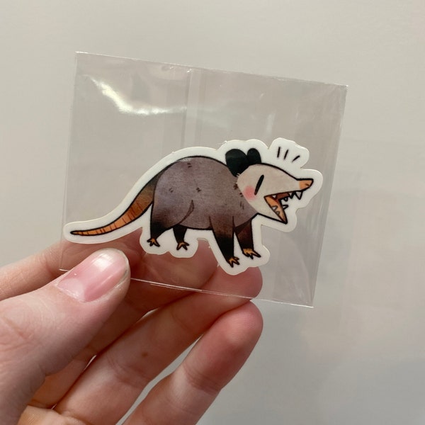 Yelling Possum Sticker - Etsy