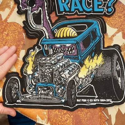 OFFICIALLY LICENSED ED big Daddy Roth Rat Fink Hot Rod Patch Green ...
