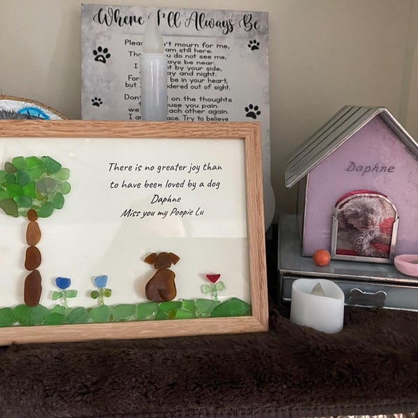 Sea Glass Art, Pebble Art, A Dogs Love Quote, Pebble Dog, Customizable ...
