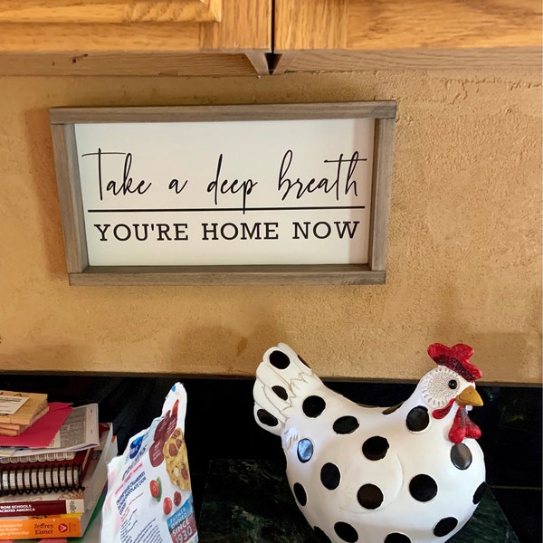 Take a Deep Breath, Home Sign, Wood Sign, Custom Sign, Personalized ...