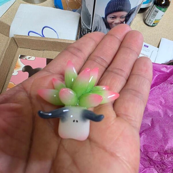 Handmade Painted Cute Quirky Clay Kitty Cat Figurine / Kitkats for Your ...