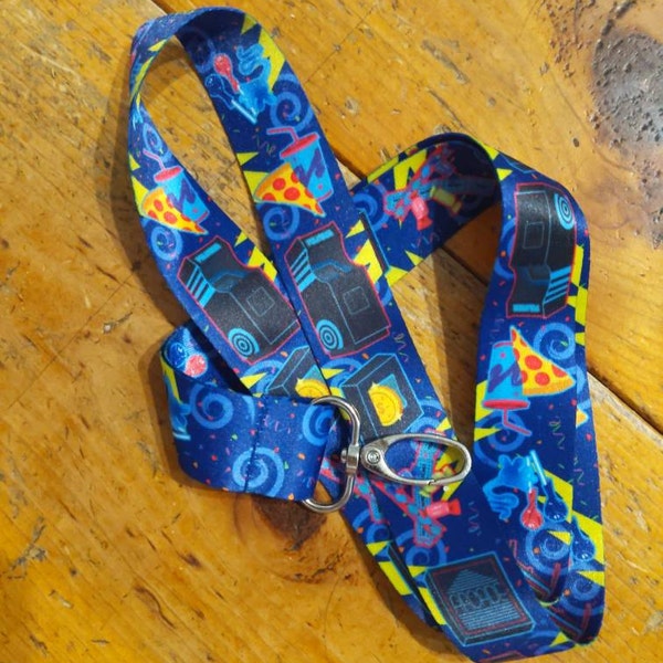 80s Retro Arcade Nostalgia Lanyard - W/ Oval Clasp - Etsy