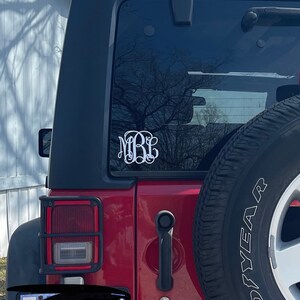 Monogram Car Decal / Car Decal / Script Monogram / Vinyl - Etsy
