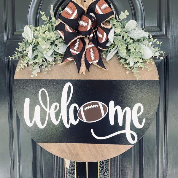 Football Front Door Decor | Football Sign | Sports Sign | Football ...