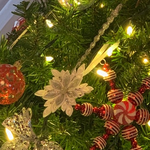 Handmade Snowflake CHRISTMAS Tree Decoration/ornament in Light Blue ...