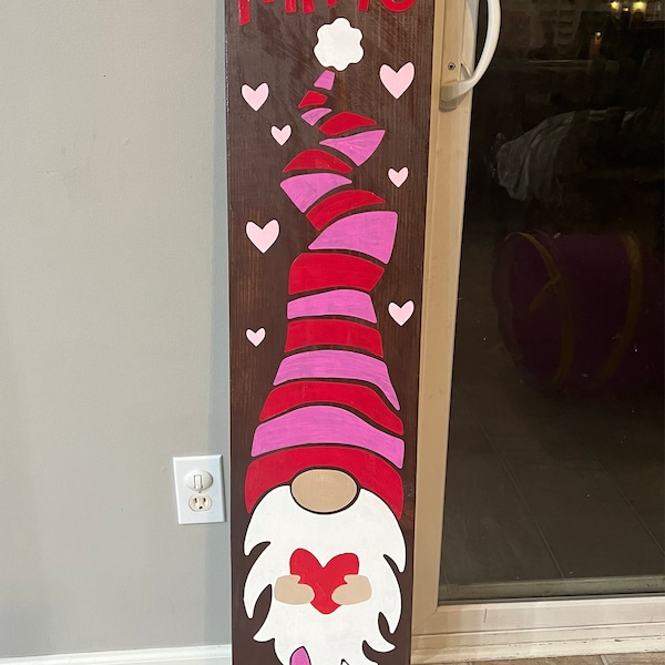 Be Mine SVG, Valentine’s Porch Sign Cut File, Silhouette of a Gnome ...