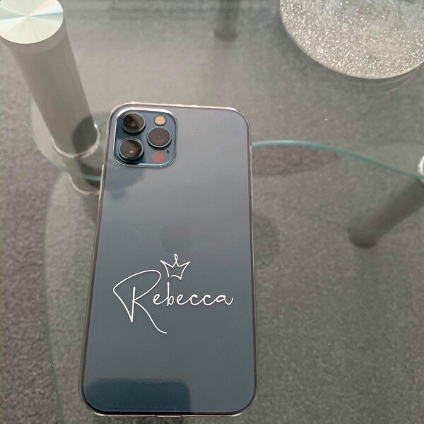 Personalised Phone Case With Custom Swirl Heart Name Hard Plastic for ...