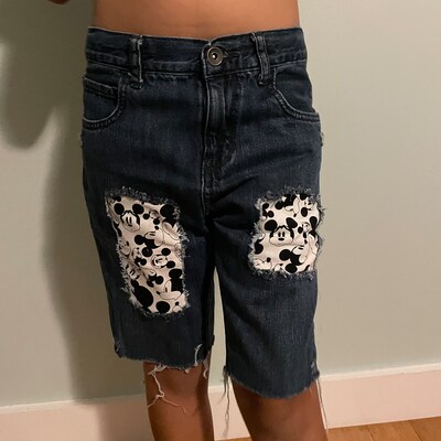 Free Hairbow/blue Jean Minnie Mouse Shorts/ Disneyland Trip - Etsy