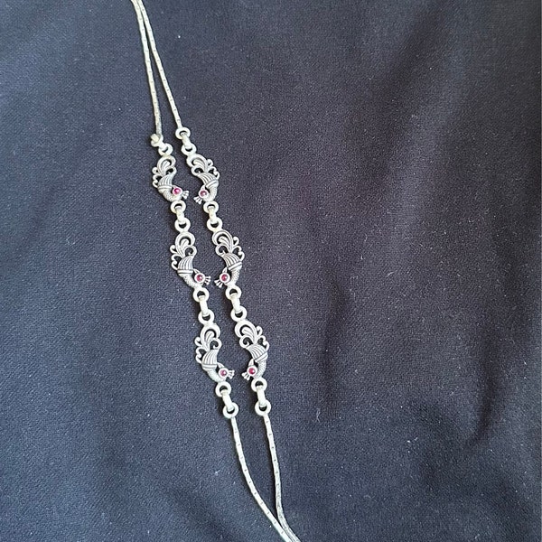 925 Sterling Silver Adya Infinity Knot Gold Plated Hand Mangalsutra ...