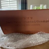 Custom Engraved Message Terracotta Window Pot, Personalised Gift ...