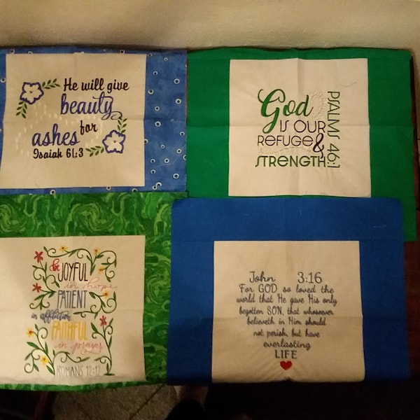 Embroidered Scripture Block....bible Verse, Quilts, Pillows, God's Word ...