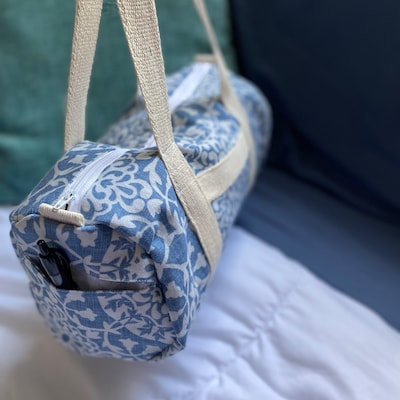 SMALL Canvas Duffle Bag Canvas Bag Gym Bag Sewing Pattern Shopping Bag ...