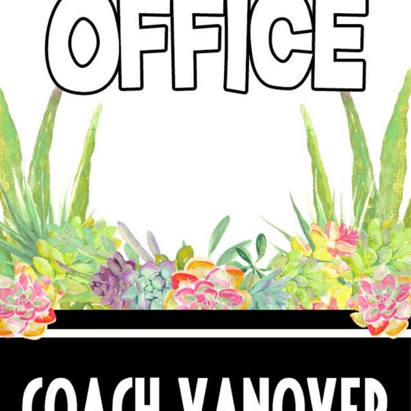 Succulent Theme Classroom Hall Passes for Teachers, Personalized, Hall ...