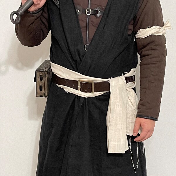 Open-front Surcoat Linen Medieval Overgarment - Etsy