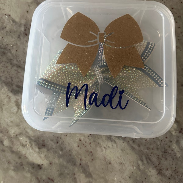 Personalized Cheer Bow Case, Cheerleader Bow Case, Cheer Bow Box, Cheer ...