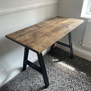 Bespoke Rustic Gaming Desk With A Frame Industrial Legs - Etsy UK