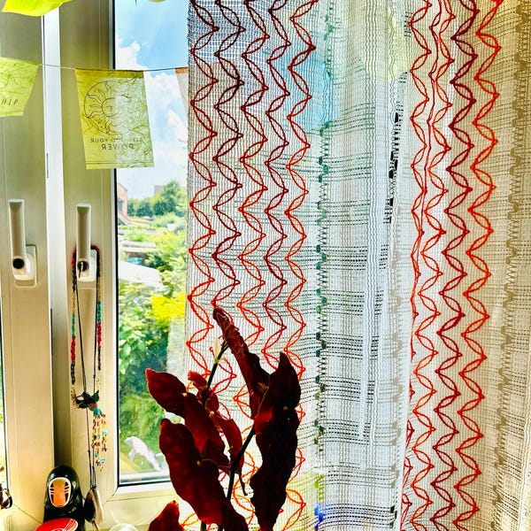 Very Stylish A Pair of Swedish Net Curtains Let the Light Through 2 ...