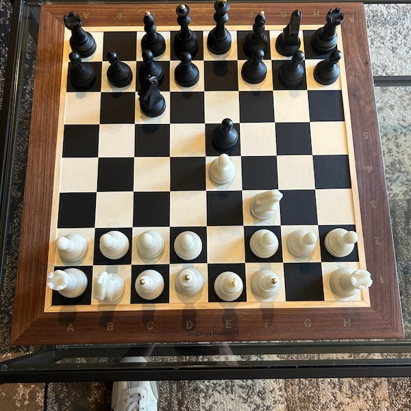 Handmade Chess Set, Handcrafted 10" Chess Board, Solid Walnut Wood and ...