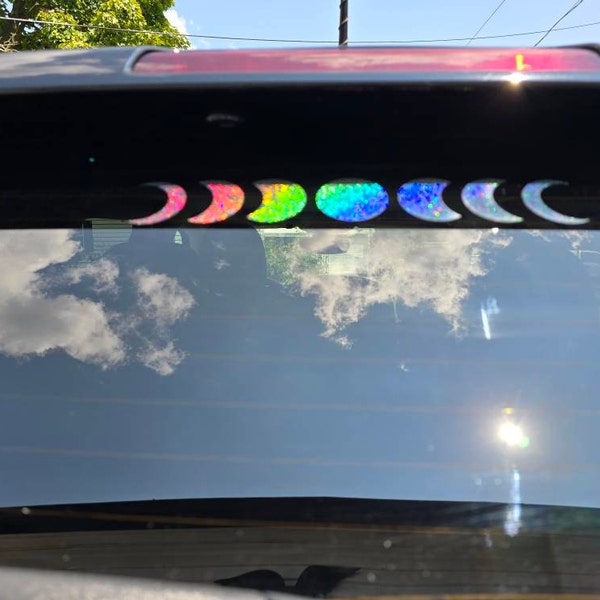 Moon Phases Vinyl Decal Stickers, Holographic or Solid Color - Etsy