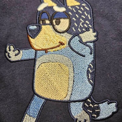 Cartoon Blue Dog Style Machine Embroidery Font Design, Instant Download ...