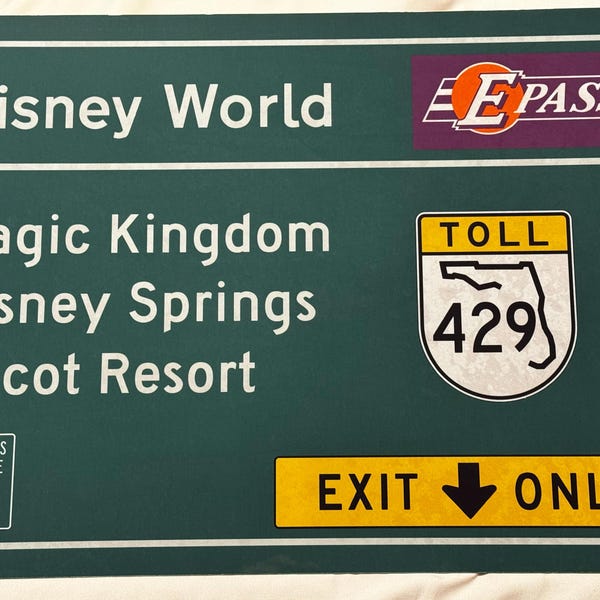Disney World, Magic Kingdom, Disney Sprints, Epcot - US Road Sign ...