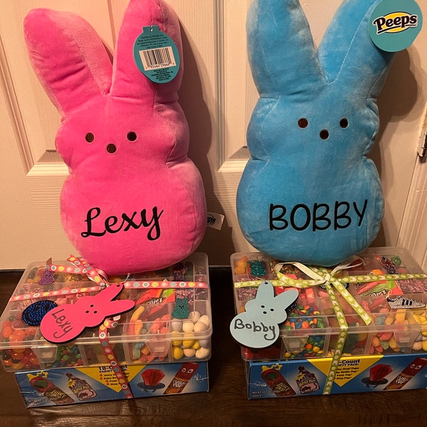 Extra Large 15” Personalized Plush Easter Peeps, Personalized Easter ...