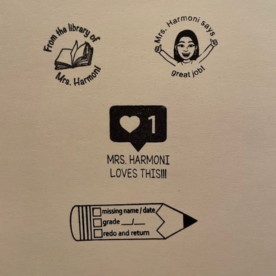 Teacher Great Reading Personalized Stamp Custom Teacher Great Reading ...