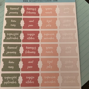 Large Days of the Week Stickers for Planners, Organizers and Bullet ...