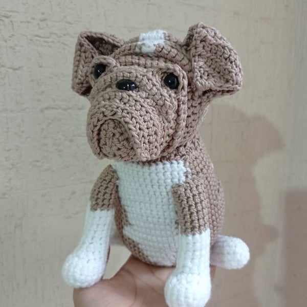English Bulldog Crochet Pattern, Bulldog Dog Amigurumi Pattern, Crochet ...