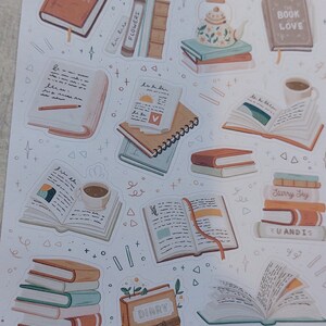 Sticker Sheet Reading Journaling Stickers for Your Planner - Etsy