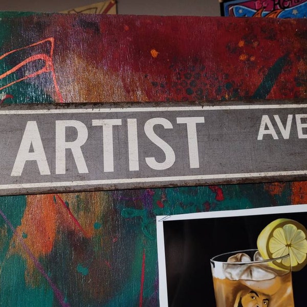 Artist Street Sign, Artist Gift, Art Studio Decor, Painter Sign, Gift ...