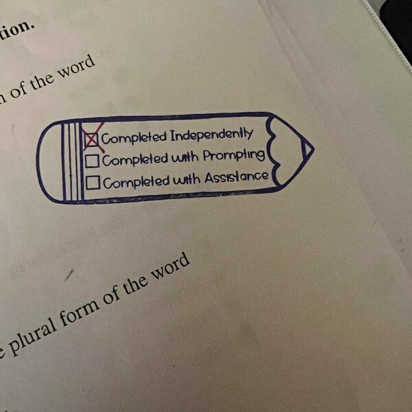 Checklist Stamp, Pencil Stamp, Completed With...self-inking Teacher ...
